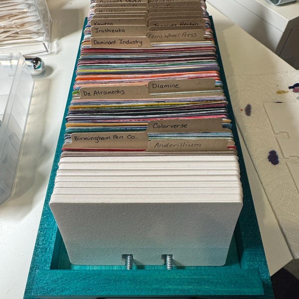 Watercolor Swatch Cards - Day 83 - Art Supply Dex / Rolodex / Memorydex ...