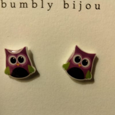 BRAIN W/glasses Earrings Brainiac Smarty Pants Smart Brain Gift Present ...