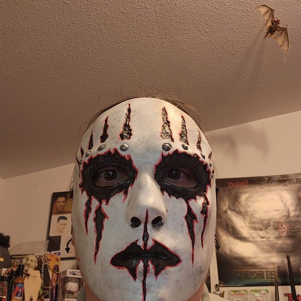 Slipknot Joey Jordison Mask – Iowa Era Pierrot Black Metal Full-face ...