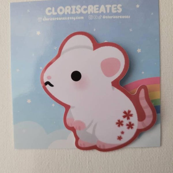 White Arctic Fox Acrylic Glitter Keychain | Kawaii Chibi Wild Animal ...