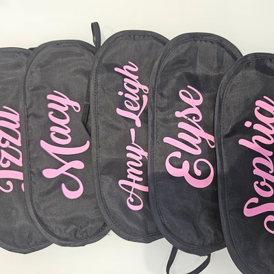 Personalised Sleep Eye Mask Girls Sleepover Kids Adults Any Name or ...
