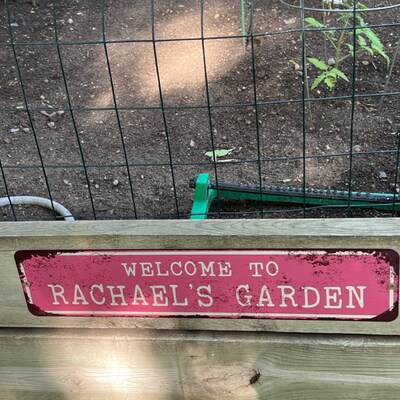 Personalized Garden Sign Custom Garden Gate Sign Gardener Friend Gift ...