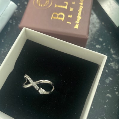 14k Real Solid Gold Diamond X Ring, Criss Cross Ring, Cross Thumb Ring ...