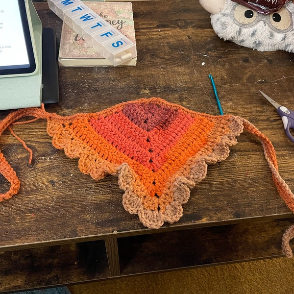 Granny Square Wrap-top Crochet Pattern, Crochet Wrap Top Pattern ...