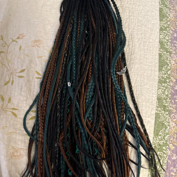 Wool Dreads Full Set DE Dreadlocks Extensions Brown Irish Cream Blond ...