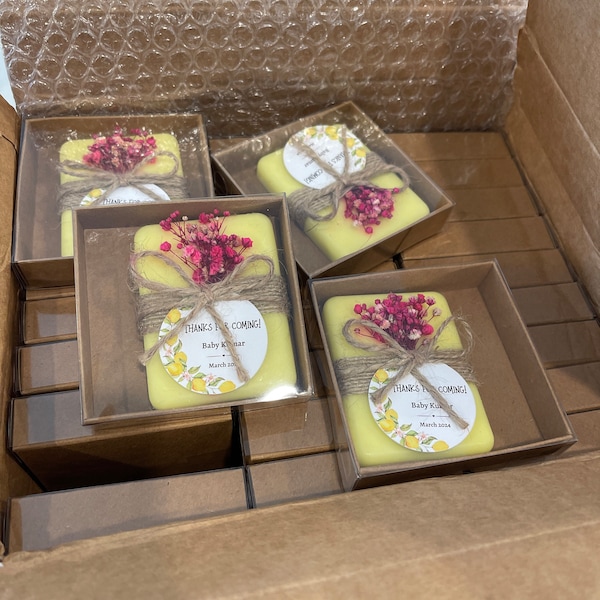 Citrus Bloom Party Soap Favors | Lemon Themed Handcrafted Soaps ...