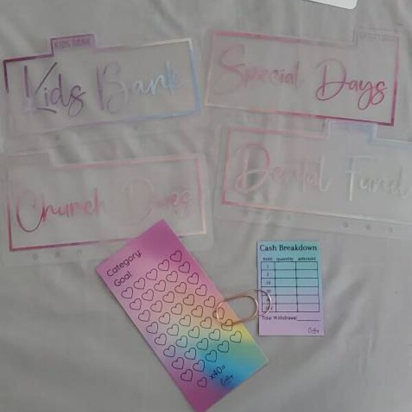 Budgeting Cash Envelopes A6 Cash Envelopes With Tabs for Cash Budgeting ...