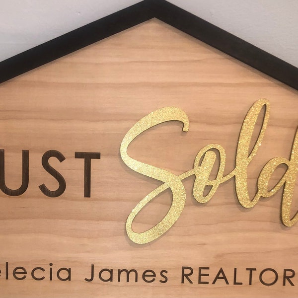 Personalized House Just Sold Sign, Realtor Sign, Real Estate Agent Sign ...