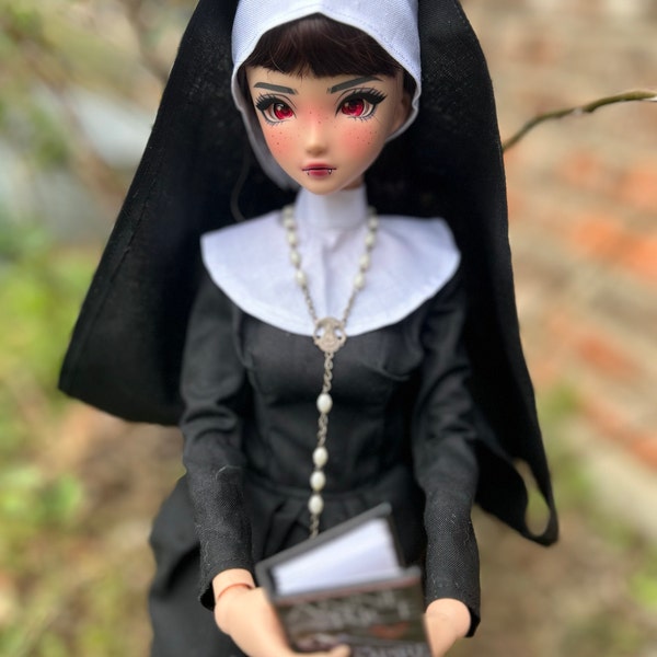 Nun Catholic Gothic Dress BJD 1/3 Custom Doll - Etsy