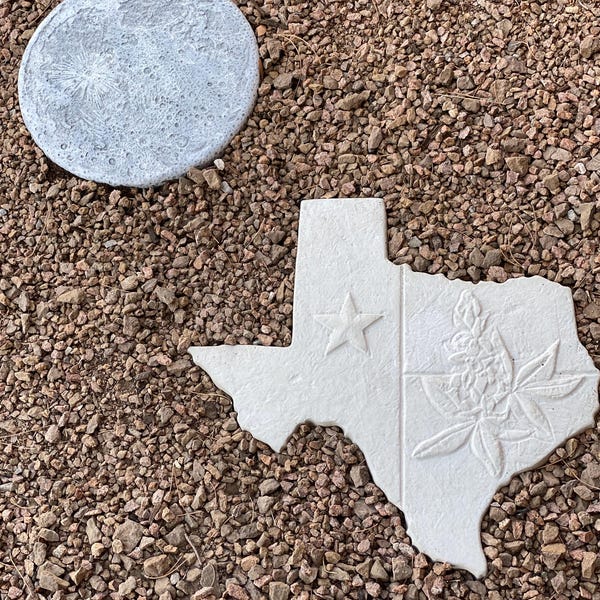 Handmade Texas Stepping Stone | Garden Decor With Star & Bluebonnet - Etsy
