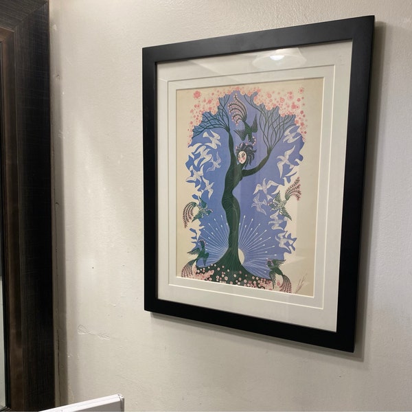 Erte Print, the Seasons "spring", Original Vintage Art Print, Ready to ...
