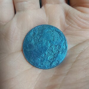 Blue Moon Coin 1 Anodized Blue Niobium the Perfect Realistic Celestial ...