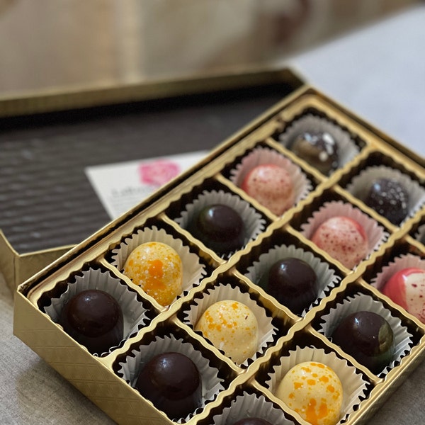 Customizable Box of 15 Assorted Artisan Chocolates, Choose Your Own ...