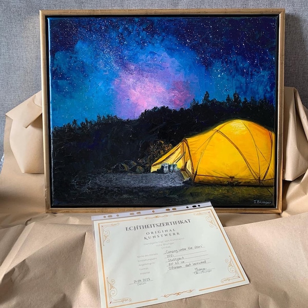 Original Oil Painting Deer Stag Unique Animal Art Painting Reindeer ...