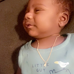 18K Baby Cross Necklacerope Chain With Crosskids Gold Cross - Etsy