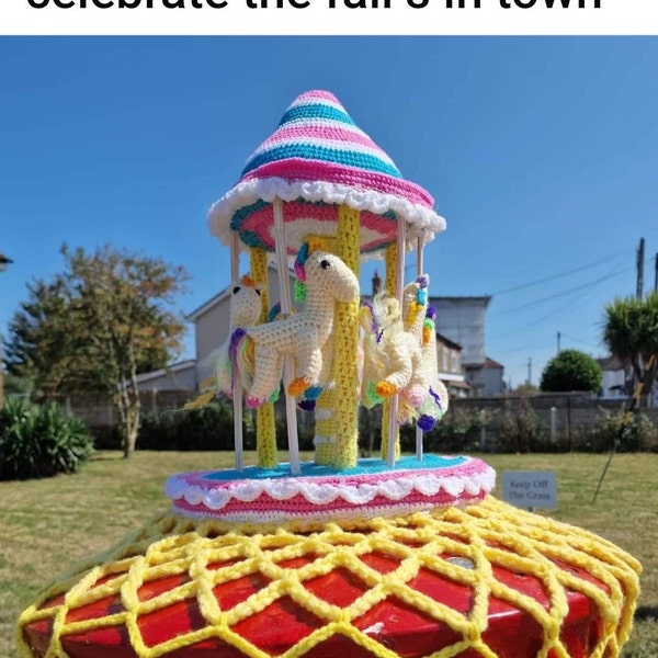 Horse Carousel Crochet Pattern, Horse Merry-go-round Cover Mini ...