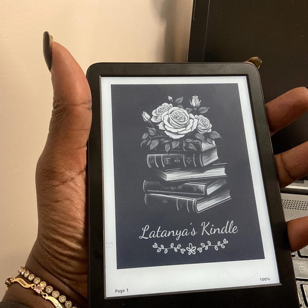 YOUR NAME Personalized Kindle Lock Screen, Wallpaper for Kindle ...