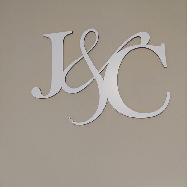 Wedding Initials Sign | Wedding Wood Monogram | Wood Cut Out | Large ...