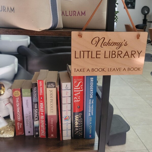 Little Library Sign, Library Decor, Library Sign, Take a Book Leave a ...