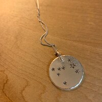 Draco Constellation Necklace Hand Stamped Copper and Sterling Silver ...