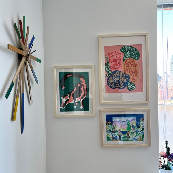 Polished Black Metal Picture Frame Thin Minimalist Scandinavian Modern ...