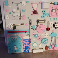 Fidget Busy Board 1 2 3 Year Old, First Birthday Gift, Toddler ...