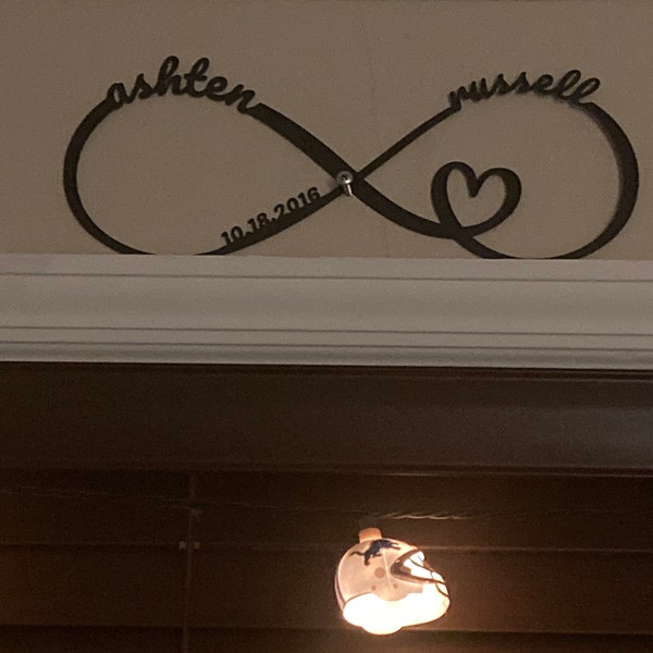 Custom Infinity Metal Sign Infinity Name Sign Personalized Infinity ...