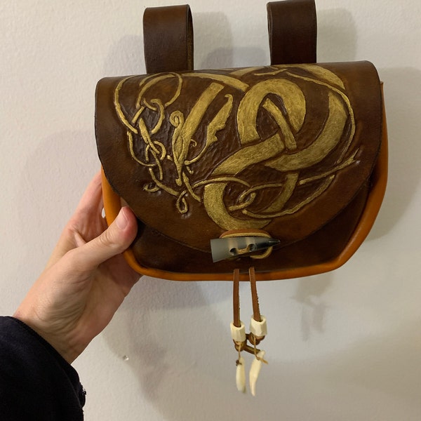 Leather Viking Belt Pouch Pattern / Digital Download / Viking Serpent ...