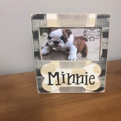 Dog Frame, Personalized Dog Frame, Dog Bone Frame, Dog Memorial Gift ...