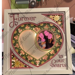 CUSTOMIZABLE 3D MEMORIAL Shadow Box Svg for Cricut for Silhouette ...