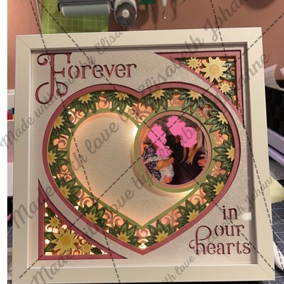 CUSTOMIZABLE 3D MEMORIAL Shadow Box Svg for Cricut for Silhouette - Etsy