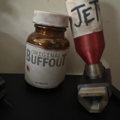 Fallout 4 Inspired Unofficial Weathered Buffout Glass Bottle Container ...