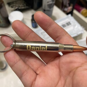 Custom Engraved Bullet Keychain, GOLD & SILVER ENGRAVING, 308, 30-06 ...