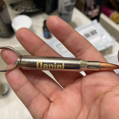 Custom Engraved Bullet Keychain, GOLD & SILVER ENGRAVING, 308, 30-06 ...