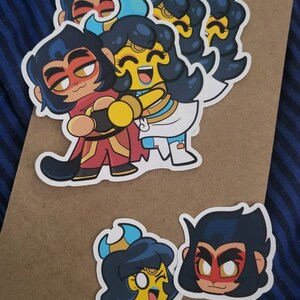 Chibi Party MK and SWK Cardboard Cutout Sticker 3 Inch Matted Sticker ...