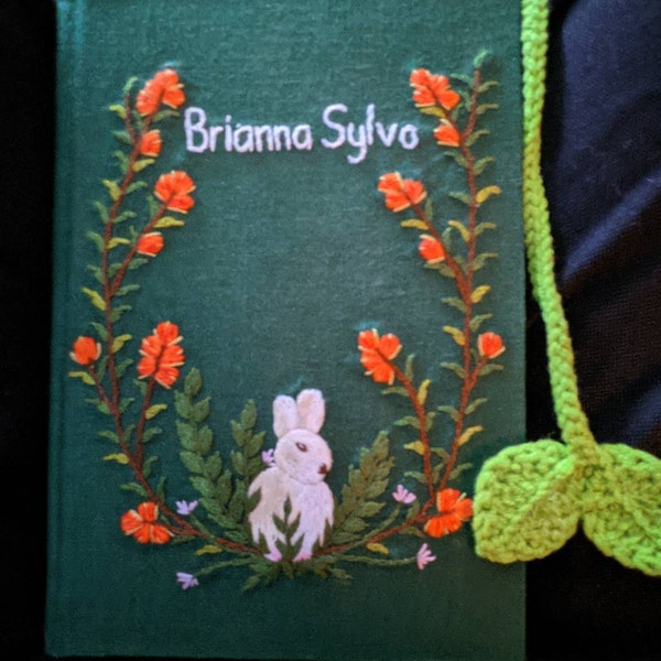 Personalized Hand Embroidered Journal Notebook A5, Photo Album, Fabric ...