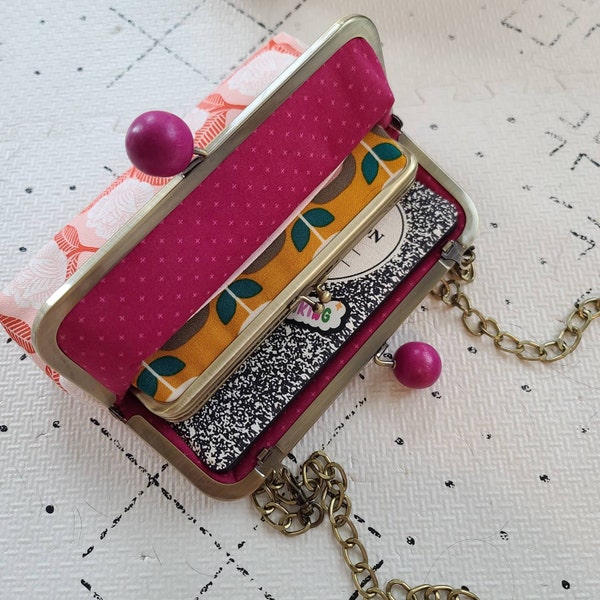 Metal Frame Coin Purse With Color Bobble - Heart Flowers in Pecan ...