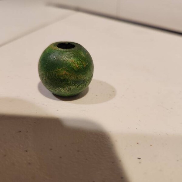 20 Dark Red Wooden Bell Beads 11mm Wood End Beads Vintage Macrame Beads ...