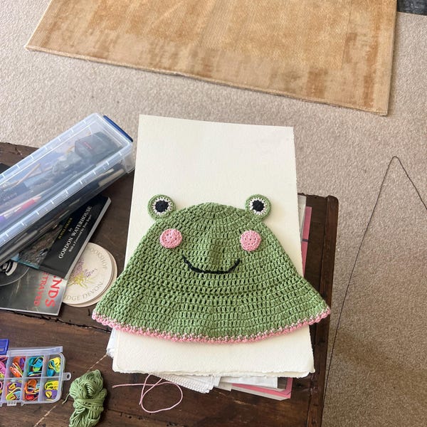 CROCHET PATTERN - Easy Frog Bucket Hat Crochet Pattern Instant Digital ...