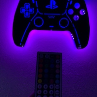 Playstation 5 Game Controller Backlit Sign, Wall Art, Video Game Art ...