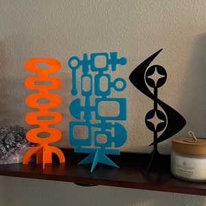 Mid-century Modern Starburst Small Accent Mid Century Atomic - Etsy