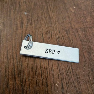 Personalized Keychain, Hand Stamped, You Choose Wording Custom Gift ...