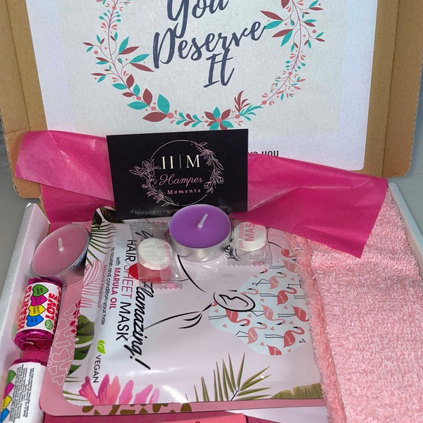 Personalised Self Care Hamper Spa Pamper Box, Gift Box for Her Birthday ...