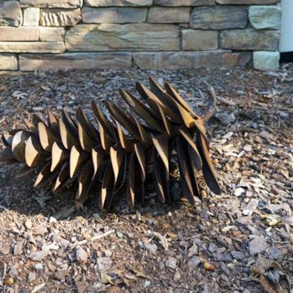 Rusted Pine Cone Sculpture - Adorn Your Garden, Unique Metal Sculpture ...