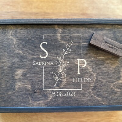 13x18cm 5x7 Rustic Wooden Photo Box. Couple Memory Box. Rustic Photo ...