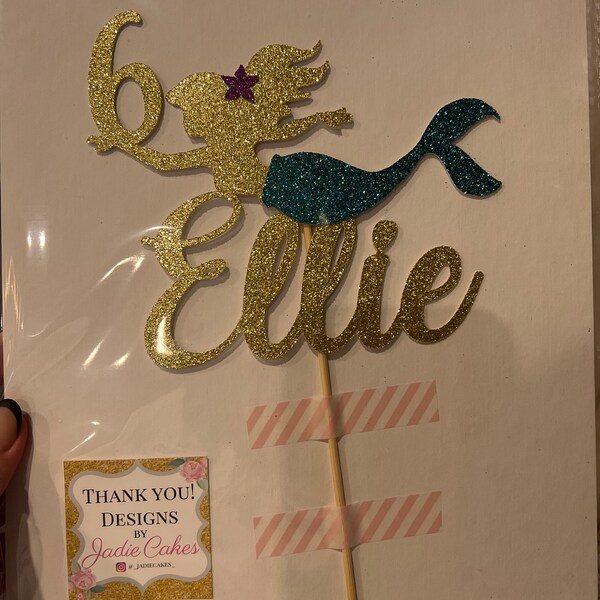 Mermaid Cake Topper | Ariel Cake Topper | Under the Sea Cake Topper ...