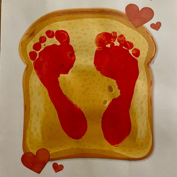 You're My Jam / Happy Valentine's Day / Footprint Handprint DIY Craft ...