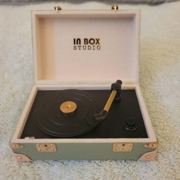 1:6 Dollhouse Miniature Mini Simulation Microfilm Vintage Phonograph ...