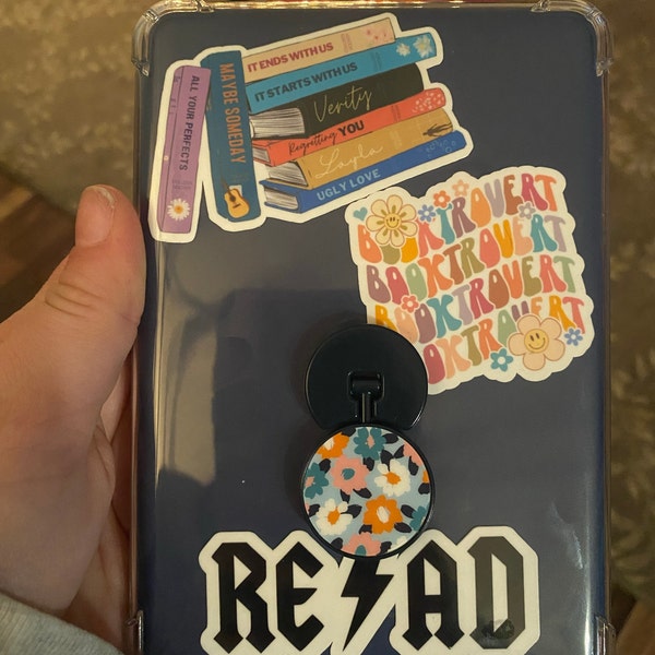 Coho Book Stack Sticker, Vinyl Sticker, Stickers for Laptop, Book Lover ...