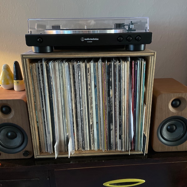 Vinyl Record Storage Cube - Vinyl LP Crate - for Vinyl LP Storage and ...